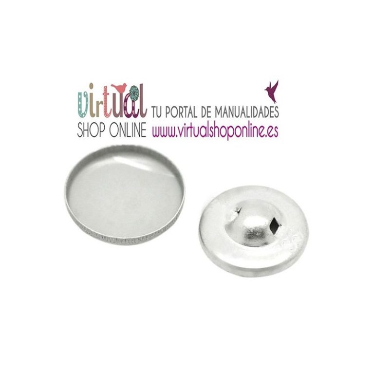Boton aluminio para forrar 2 cm - Virtualshoponline.es